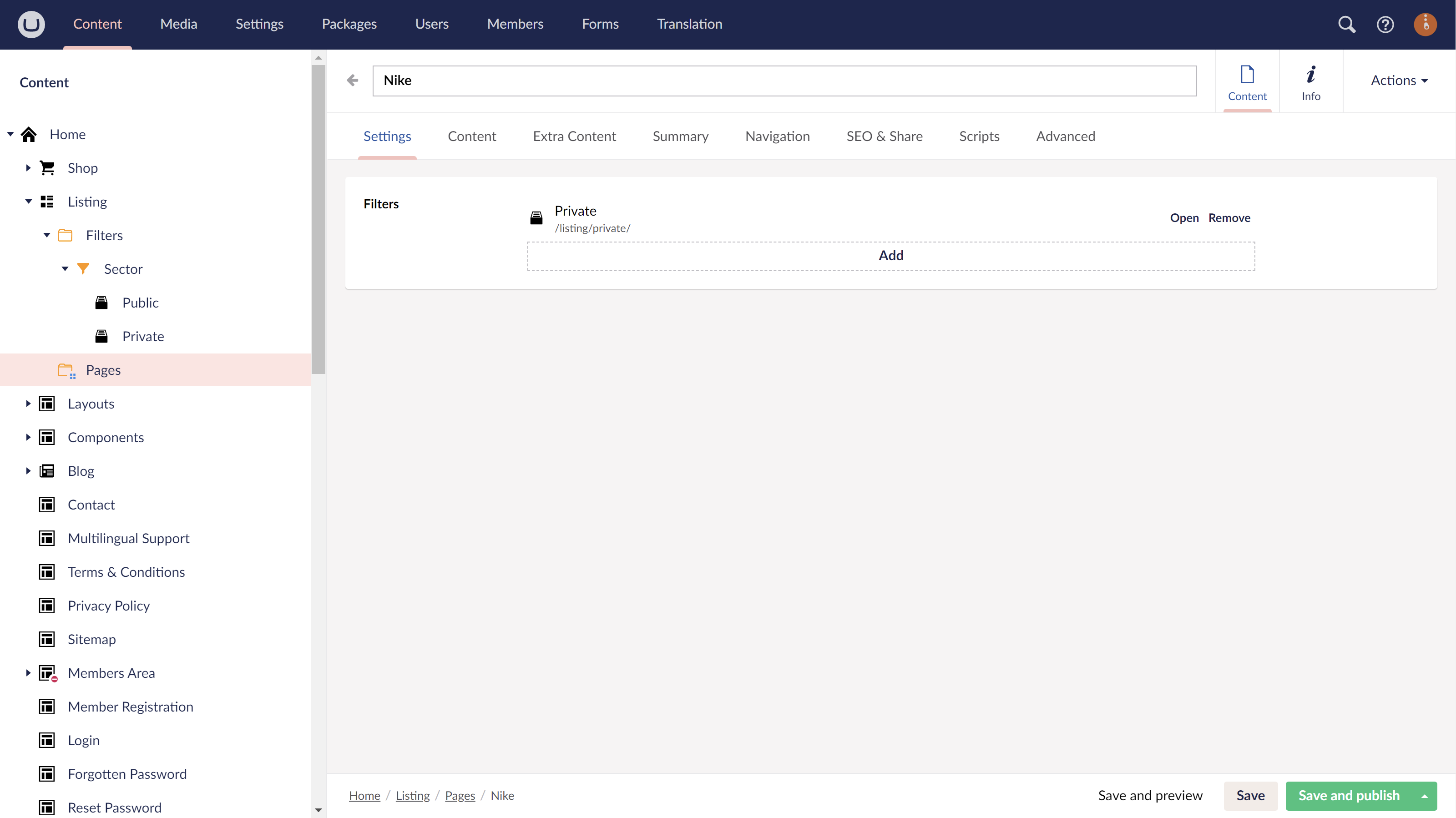 Create an interactive Listing with uSkinned for Umbraco