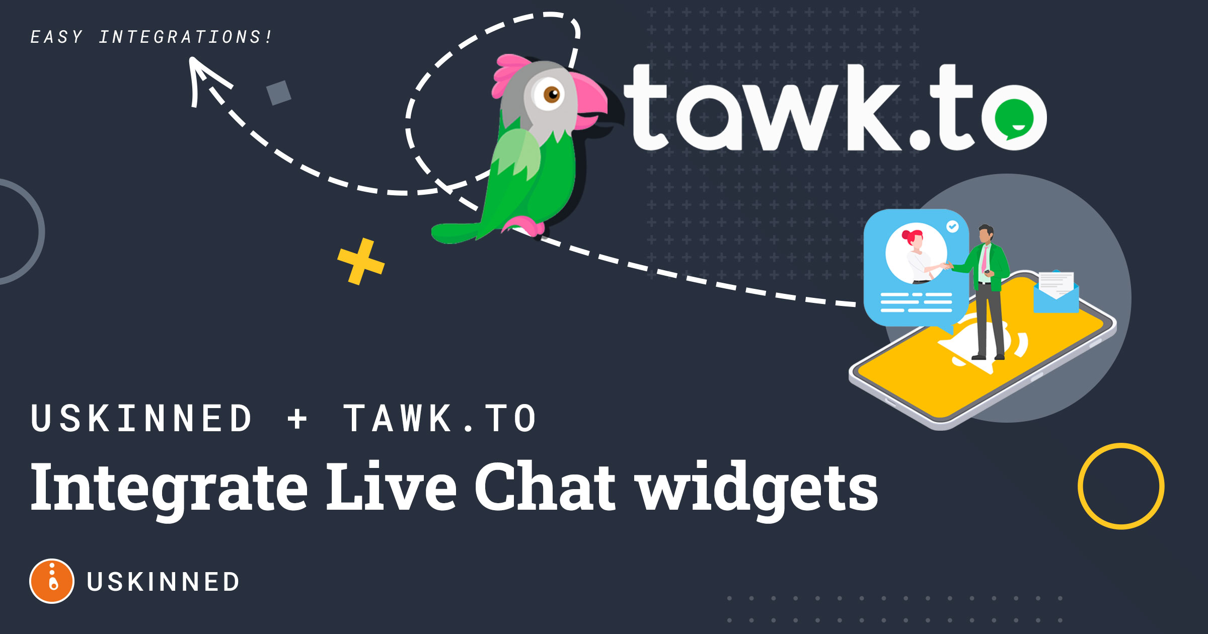 Add Tawk Live Chat to any uSkinned for Umbraco website